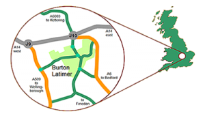 Maps & travel information – Burton Latimer